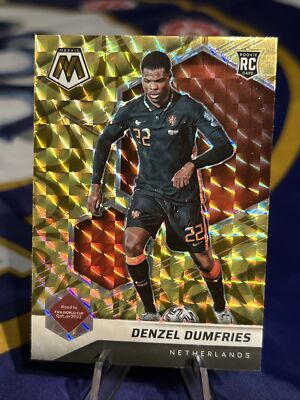 2021-22 Denzel Dumfries RC Gold Reactive SP Mosaic FIFA Road to World ...
