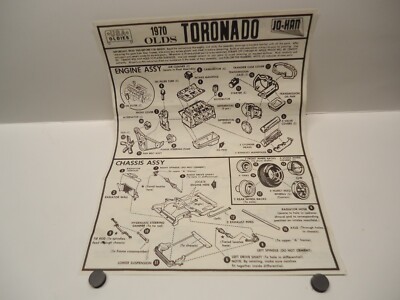 Johan 1970 Olds Toronado INSTRUCTIONS ONLY | eBay