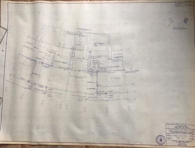 1964 SHEA STADIUM, NY METS, THIRD LEVEL PLAN P-19, BLUEPRINT, FLUSHING ...