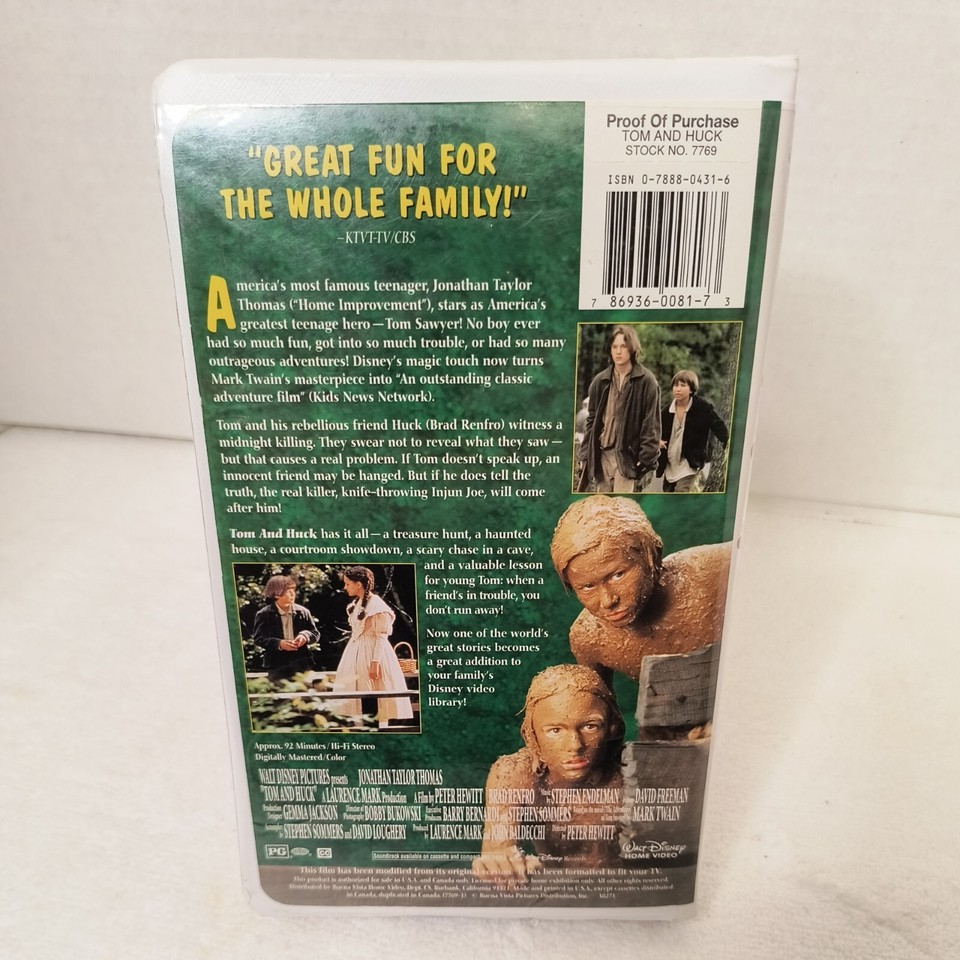 Tom and Huck (VHS, 1996, Clam Shell) 786936008173 | eBay
