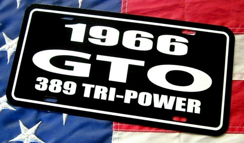 1966 Pontiac GTO 389 Tri-Power License Plate Tag 66 Goat royal bobcat ...