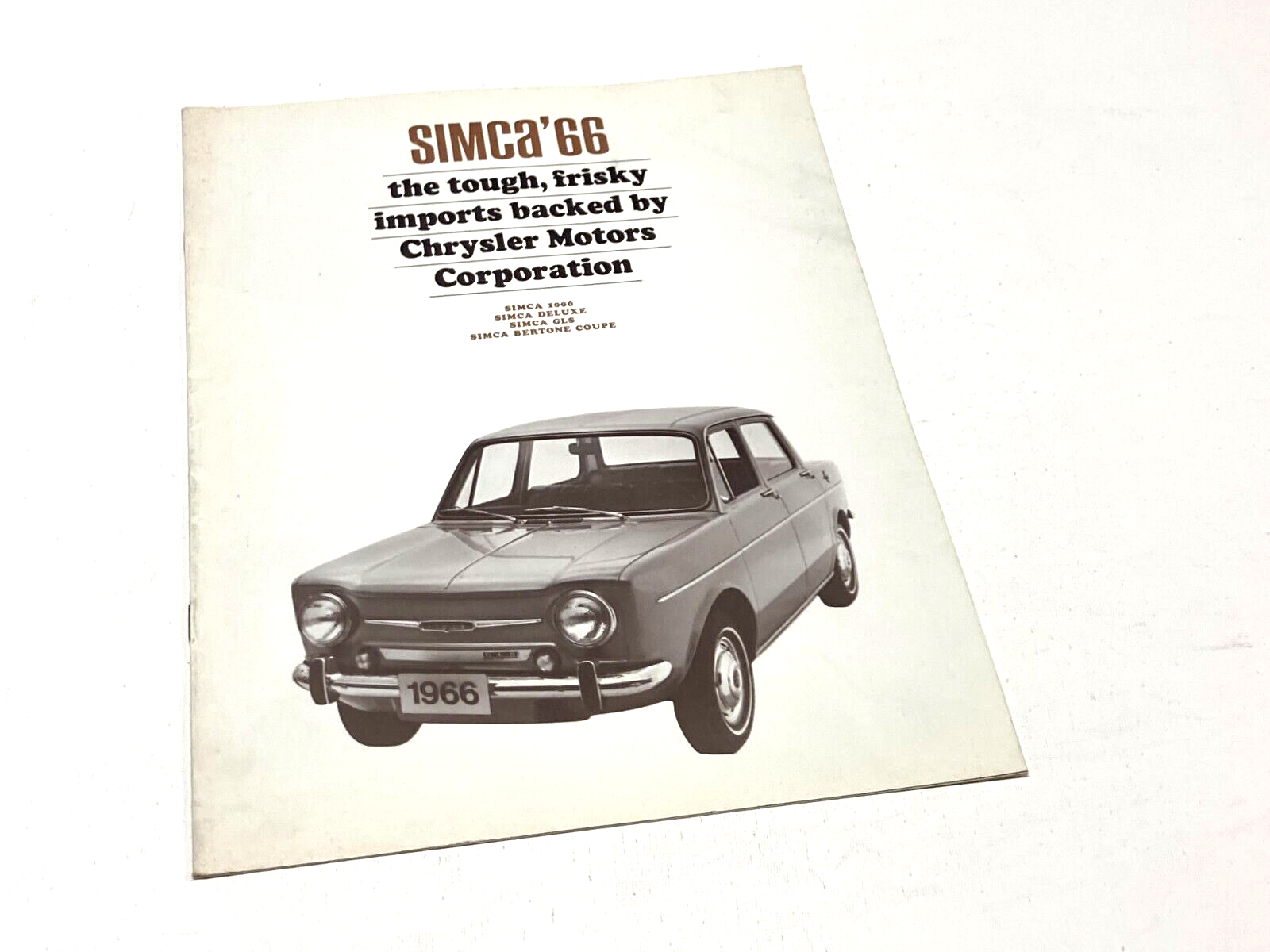 1966 Chrysler Simca 1000 Deluxe GLS Bertone Coupe Brochure | eBay