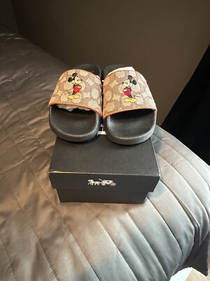 Coach Mickey Mouse Slides | eBay