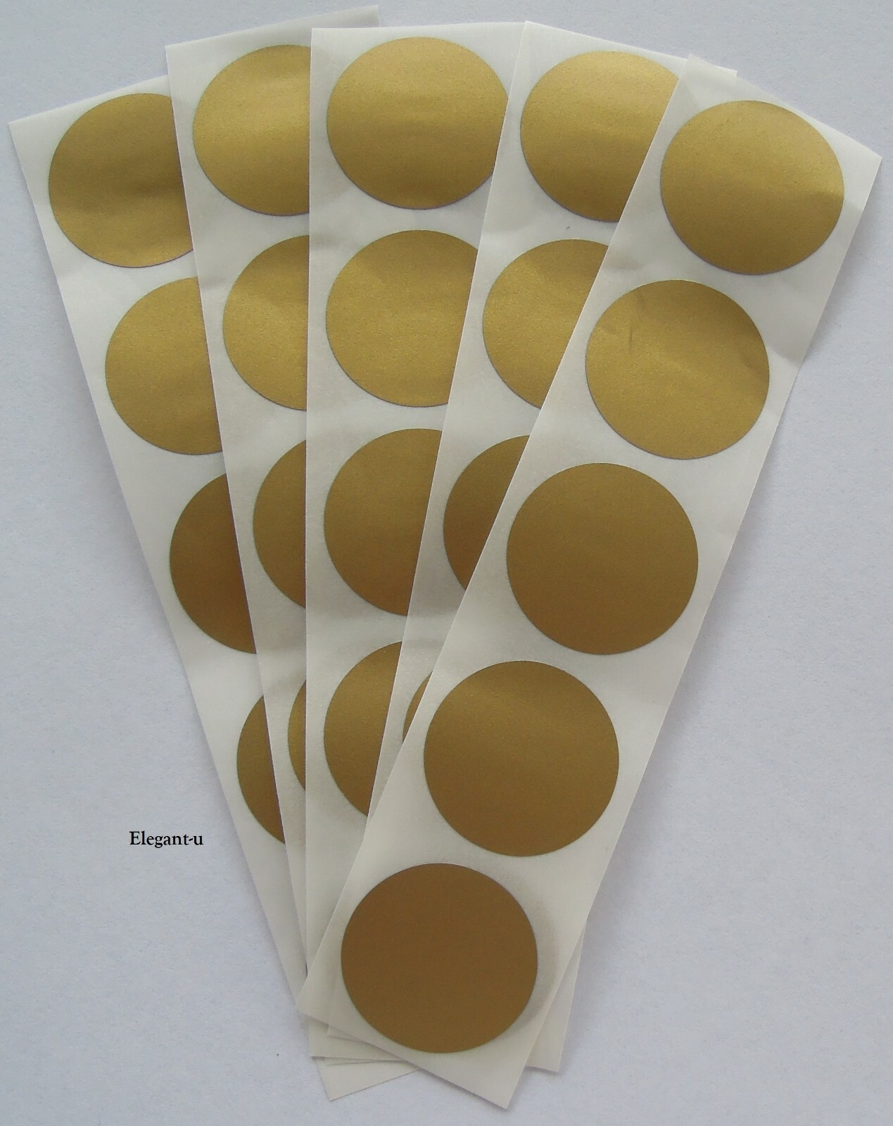 50 x DIY GOLD Circle Scratch Off Sticker Label 25 mm For Your Own ...