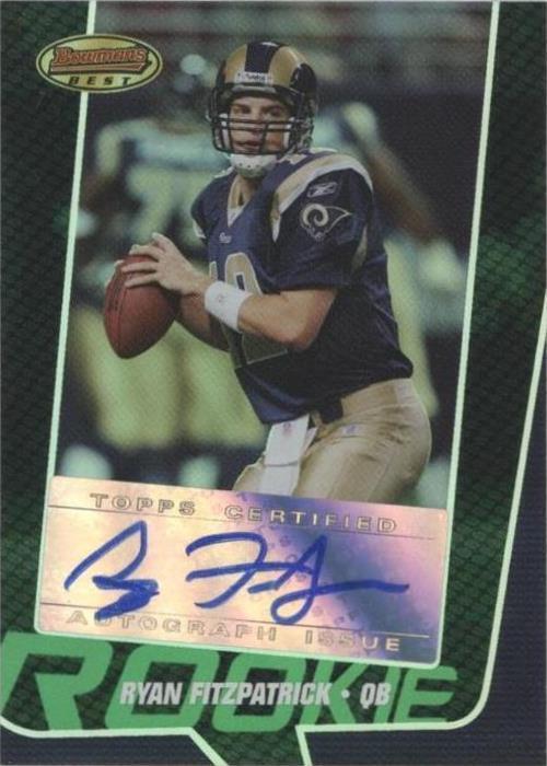2005 Bowman's Best - Rookie Ryan Fitzpatrick #153 Green /599 (AU, RC ...