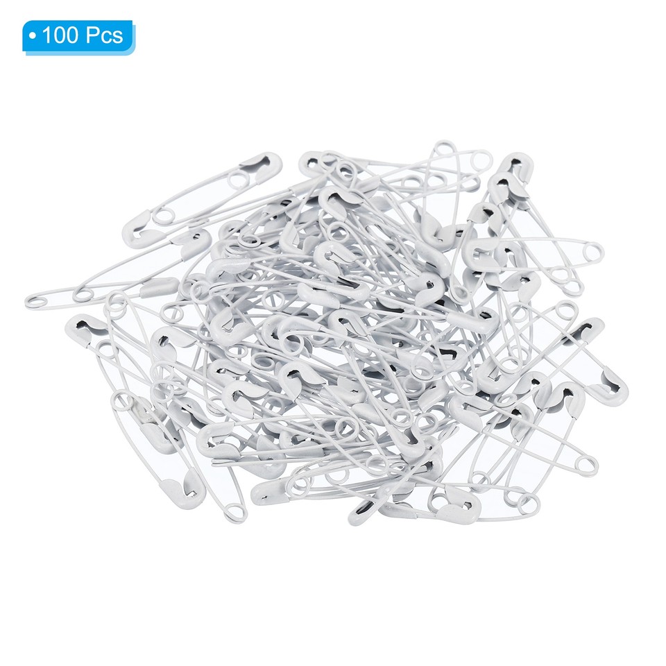 Safety Pins 0.98 Inch Metal Small Sewing Pins White 100Pcs | eBay