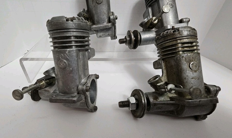 (4) Vintage Fox 35 Control Line Stunt Engines - For Repair, Restore Ref ...