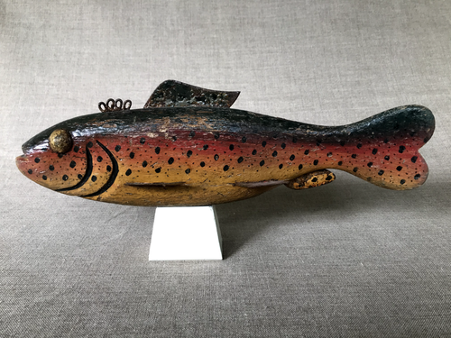 Ice Spearing Fishing Decoy, Hand Carved and Painted, HUGE Trout, Mikko ...