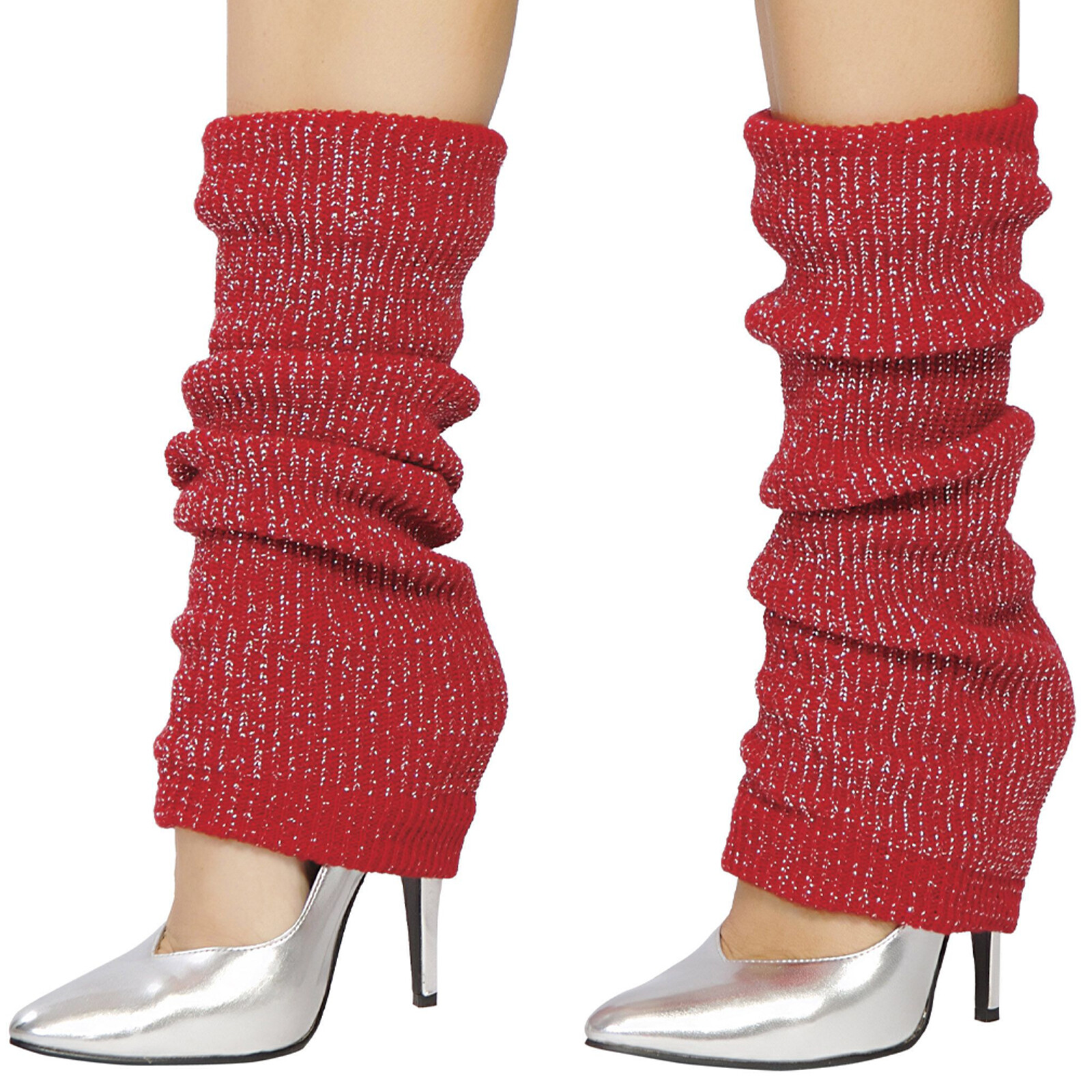 Sparkle Leg Warmers Metallic Knee High Knit Retro Dance 80s Costume ...
