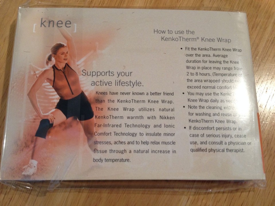 Nikken Kenko - Therm Knee Wrap size X- LARGE! Black - Brand New! Knee ...