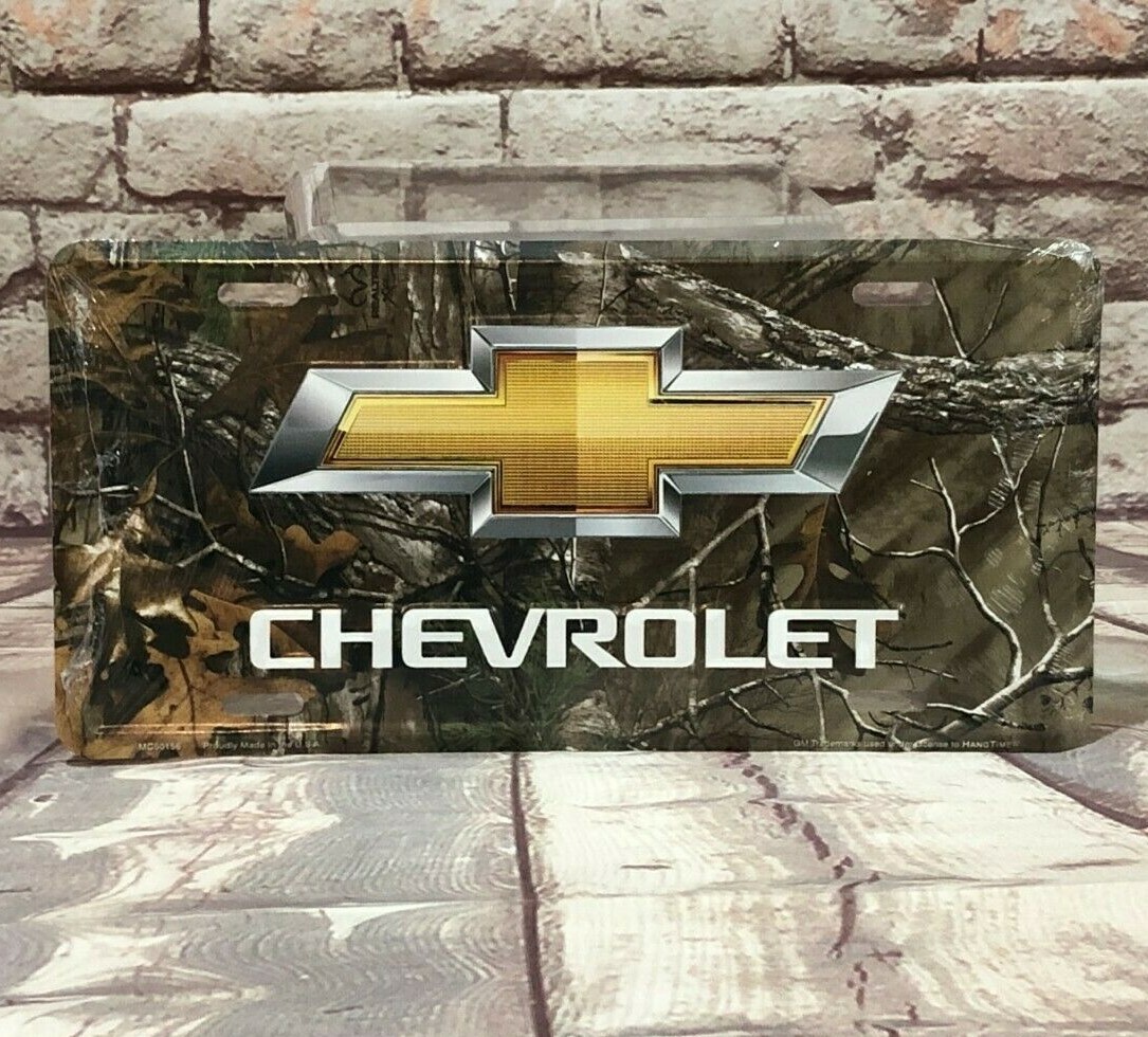Chevrolet Realtree Camo Aluminum License Plate - American Made | eBay