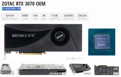 ZOTAC GAMING GeForce RTX 3070 Blower 8GB Graphics Card | eBay