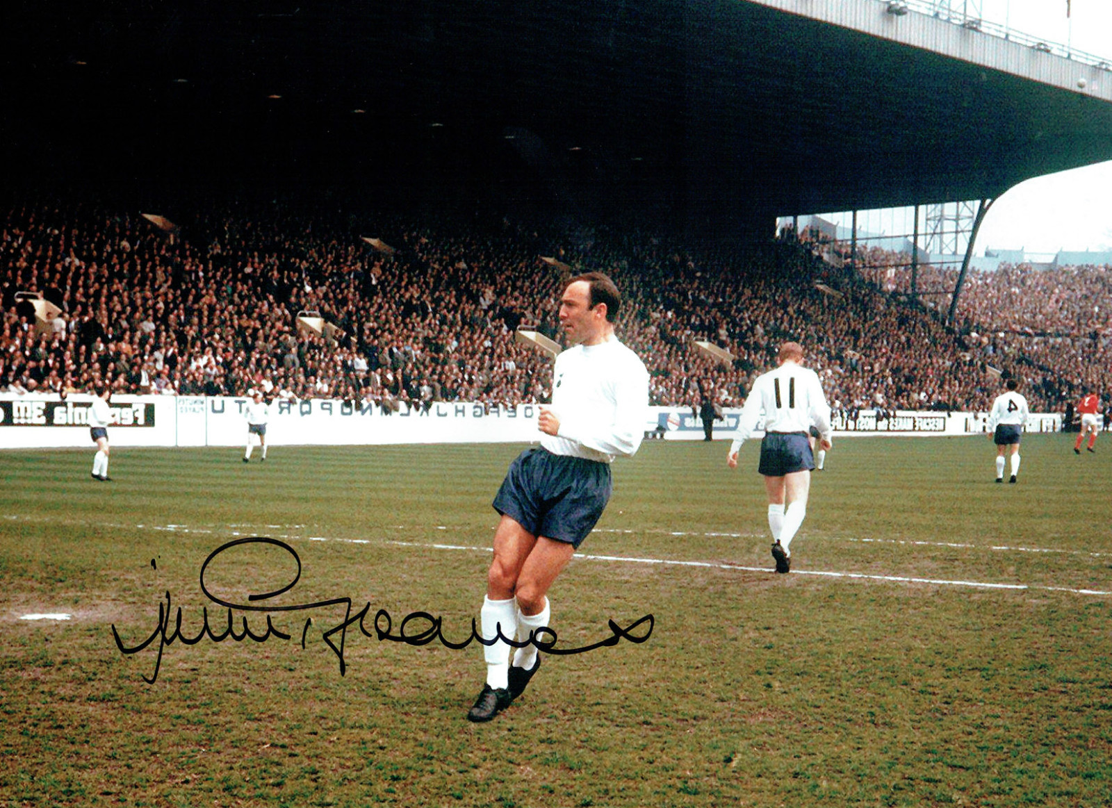 Jimmy GREAVES Signed Autograph Tottenham SPURS Action RARE 16x12 Photo ...
