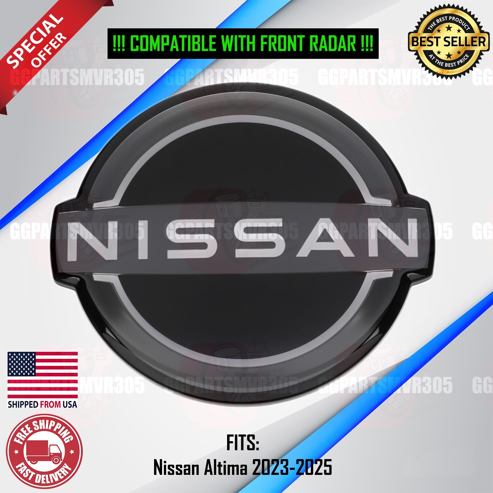 NEW 2023 2024 2025 NISSAN ALTIMA NEW STYLE FRONT GRILLE EMBLEM BADGE ...