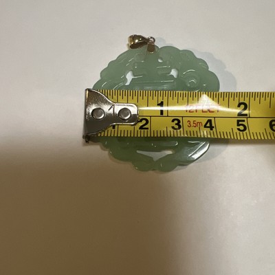 14K Carved Jade Medallion Pendant 19 gr | eBay