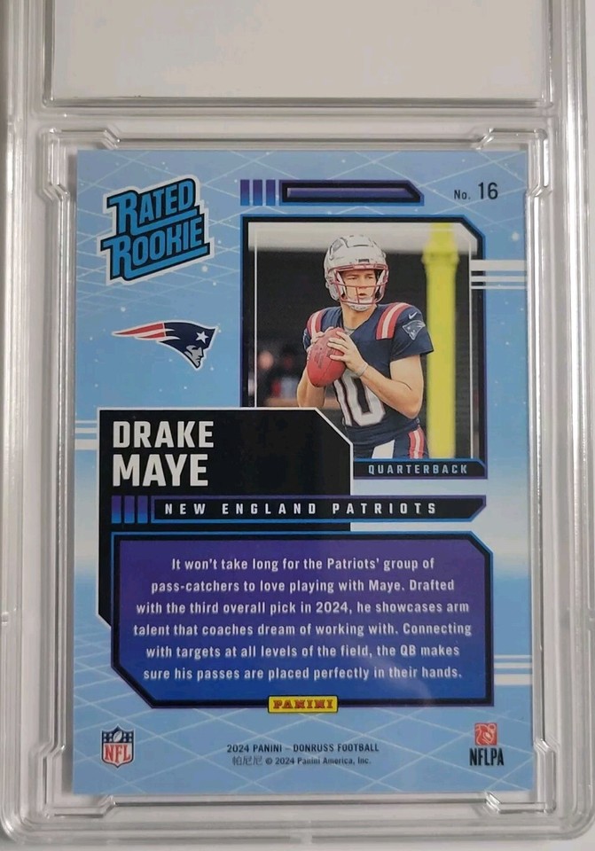 2024 Drake Maye Panini Donruss Rated Rookie Retro - HGS 10 GEM Mint | eBay