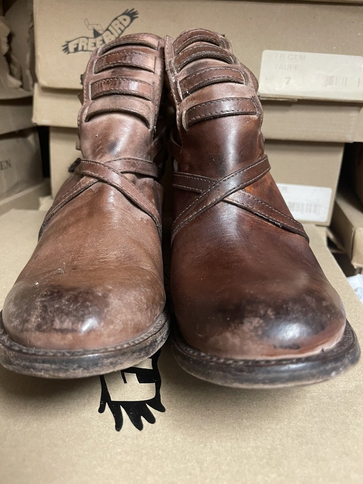 Freebird By Steven Distressed Stair Boot Rust SZ 11 &NIB | eBay
