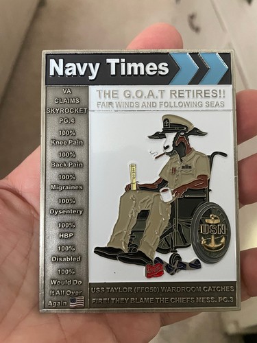 USN / CPO / NAVY TIMES / RETIRED GOAT coin | eBay