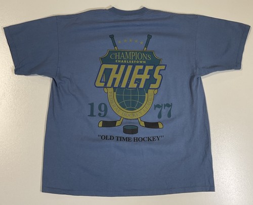 Vintage Slap Shot Movie T Shirt Sz XL Charlestown Chiefs Old Time ...