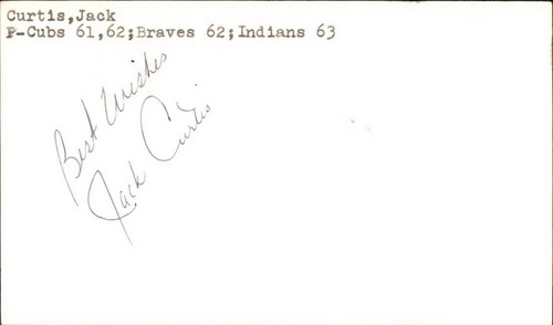 Jack Curtis Signed 3x5 Index Card Cut Autograph Den | eBay