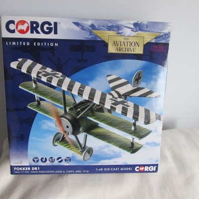 CORGI AVIATION ARCHIVE AA38305 FOKKER DR.1 HANS KIRSCHSTEIN 1918 1:48 ...