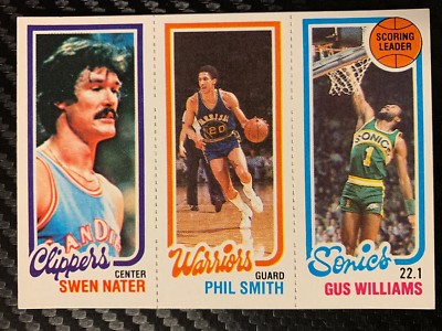 1980-81 Topps Basketball #163 Seen Nader Phil Smith Gus Williams Nr ...
