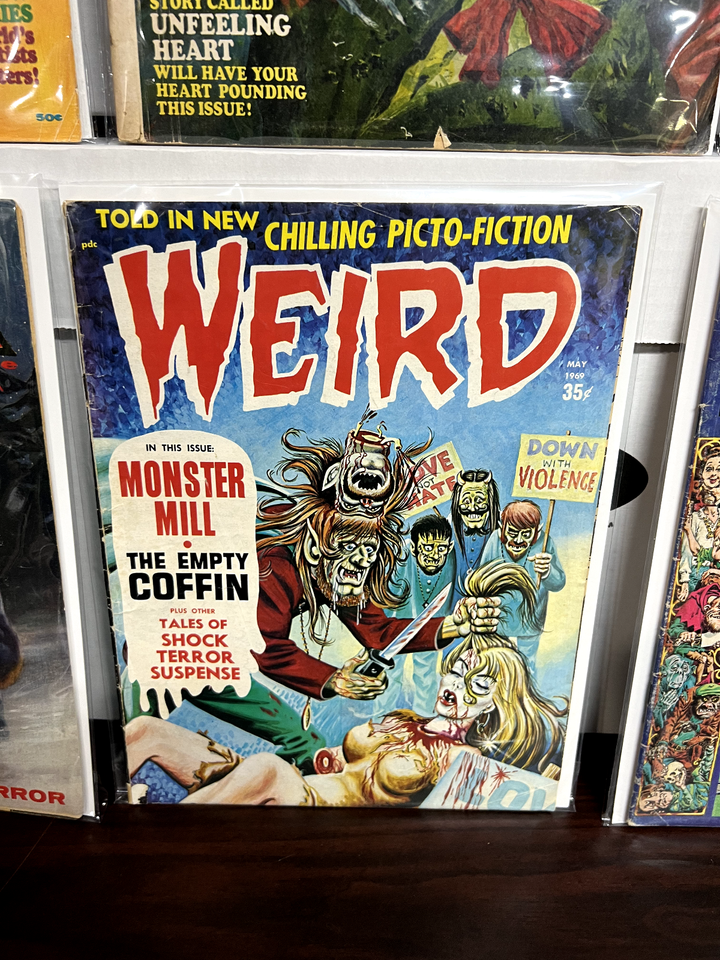Lot of 6: Pulp Magazines EERIE 16 19 26, Web of Horror APR 1969, Weird ...