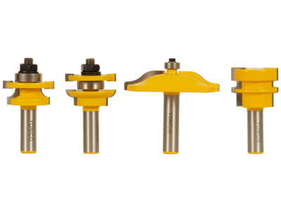 Round Over-Ogee 4 Bit Cabinet Door Router Bit Set - 1/2" Shank - Yonico ...
