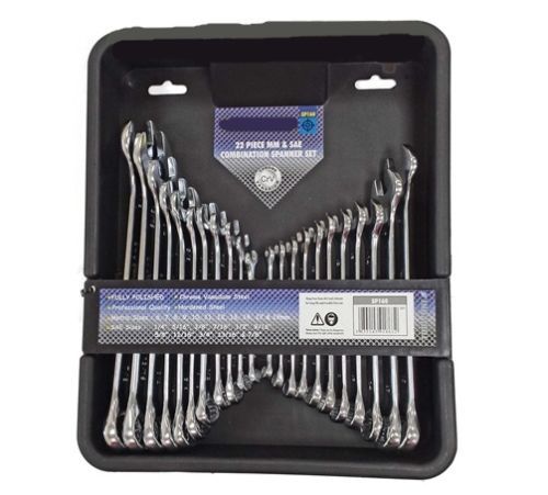 SPANNER SET 22PC METRIC AF SAE IMPERIAL POLISHED WRENCH COMBINATION ...