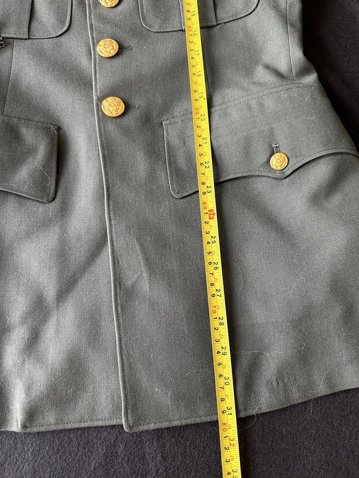 US Army Enlisted Men's Class A Dress Green Jacket Coat Size 36R Badge ...