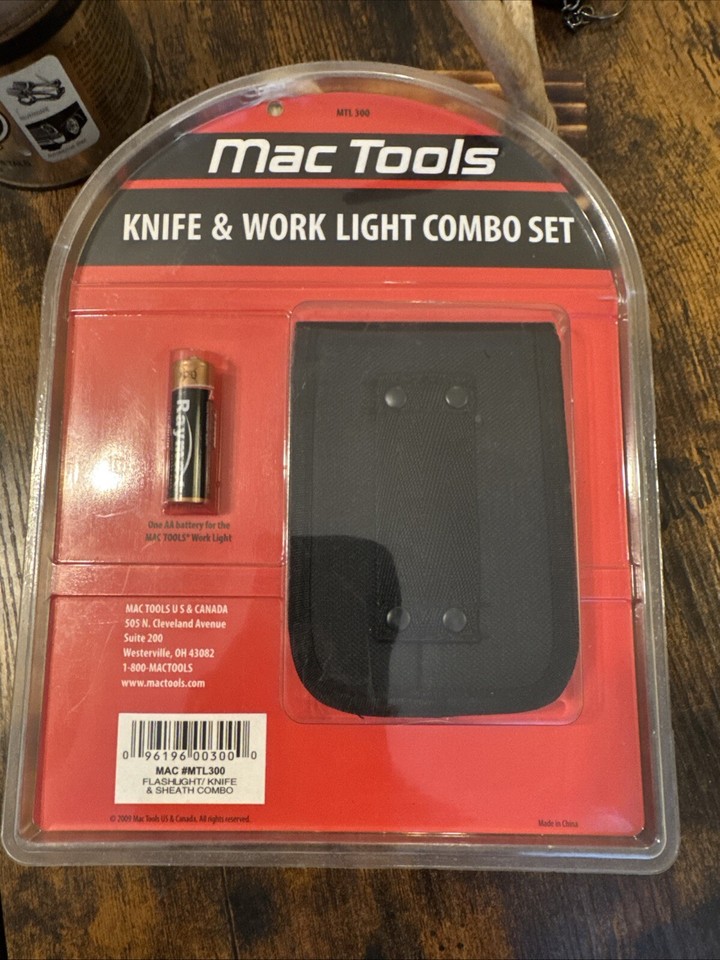 Mac Tools Knife & Work Light Combo Set In Sealed Package NOS Vintage ...