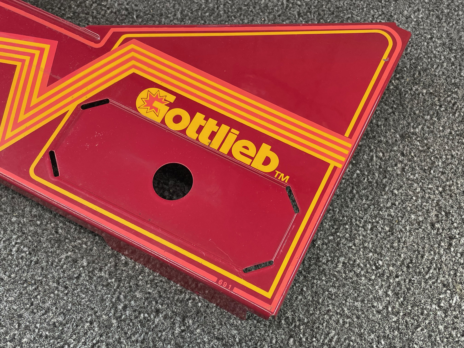 Gottlieb The Games Pinball Machine Playfield Apron Score Card Holder ...