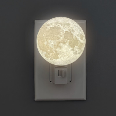 Moon Plug in Night Light - 3D Lithophane LED Wall Plug in Night Light ...