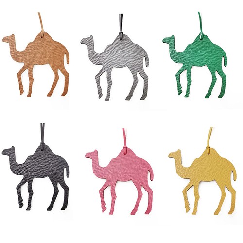 Fashion Camel Shape Leather Pendant Solid Color Animal Keychain Bag ...