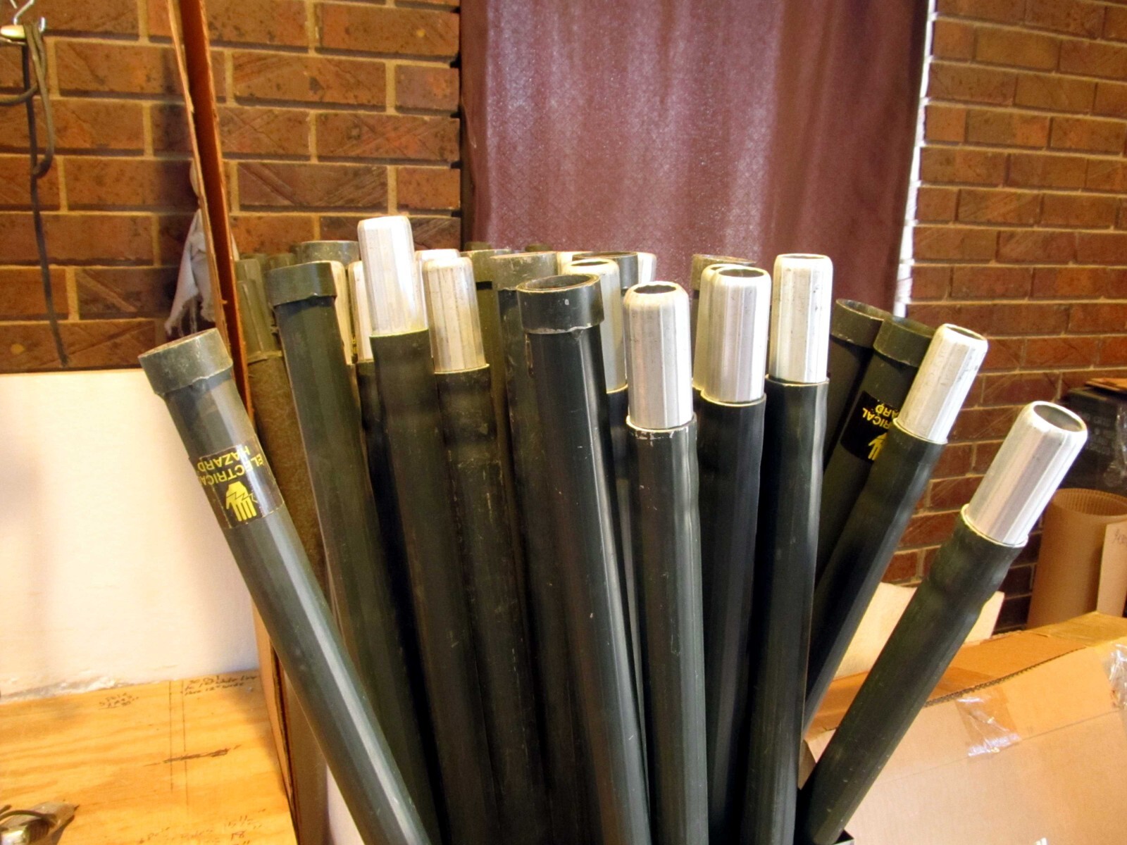 16 FEET- ANTENNA TOWER MAST POLES 4' ALUMINUM RIBBED 4 FOUR-FOOT ...