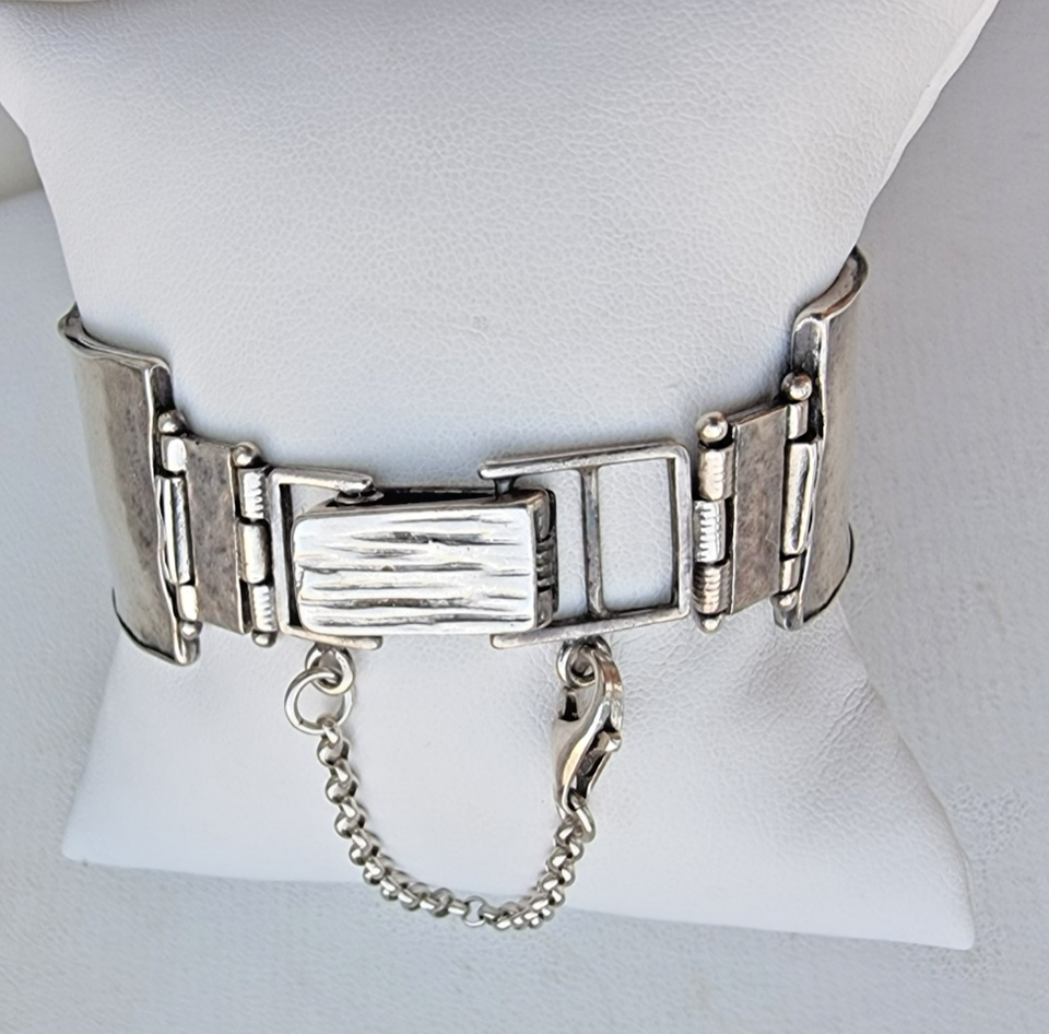 SILPADA 925 STERLING SILVER HAMMERED SQUARE LINK WATCH SAFETY CHAIN | eBay