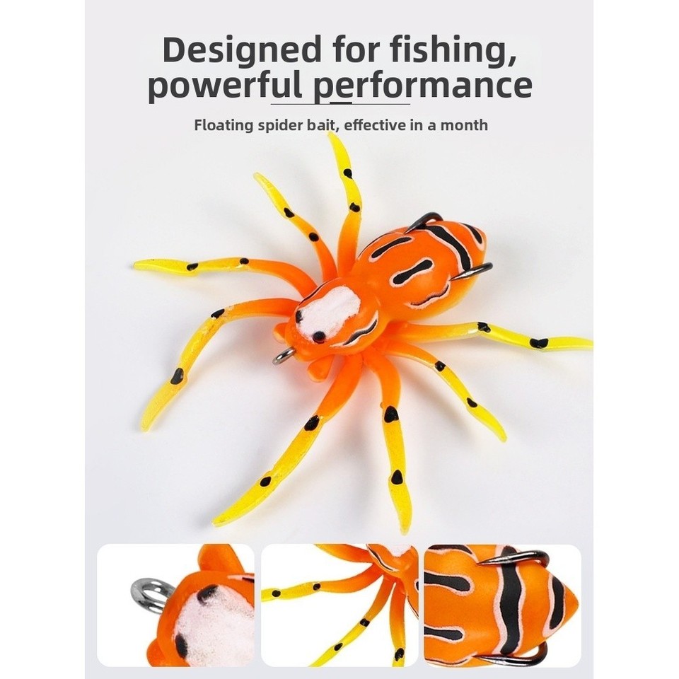 5PCS Floating Frog Fishing Bait with Noise Blade Double Hook Soft ...