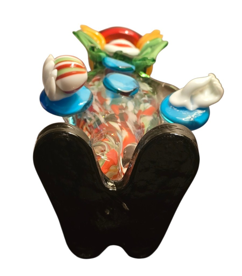 Murano Art Glass 12.0" TALL Red Hat Big Smile Clown Made In Italy. | eBay