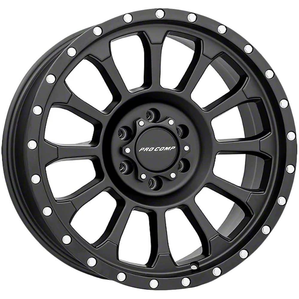(Set-4) Pro Comp PA34 Rockwell 18x9 8x6.5" +0mm Satin Black Wheels Rims ...