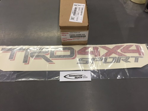 Toyota Tacoma TRD 4X4 SPORT bedside decal BLACK/RED 75996-04090-A0 ...