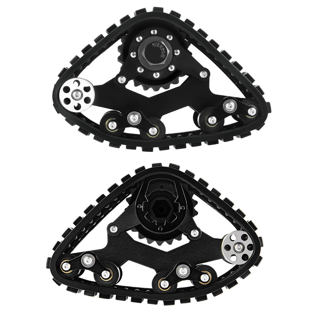 2 Pair Heavy Duty Snow Tracks Wheels for 1/10 RC Axial SCX10 TRX4 Rock ...