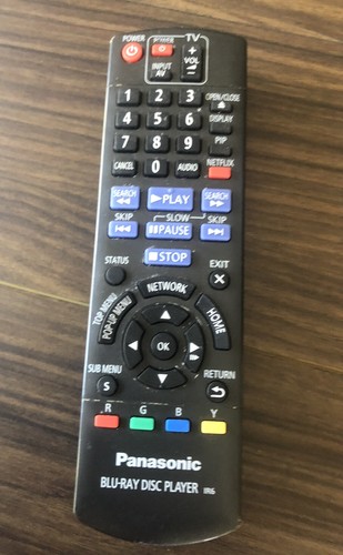 Genuine Panasonic Blu-ray Disc Player Recorder IR6 Remote Replacement ...