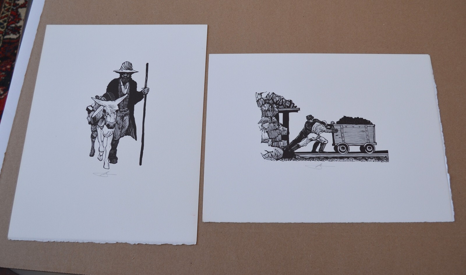 A pair of original Barry Moser wood engravings, pencil signed | eBay