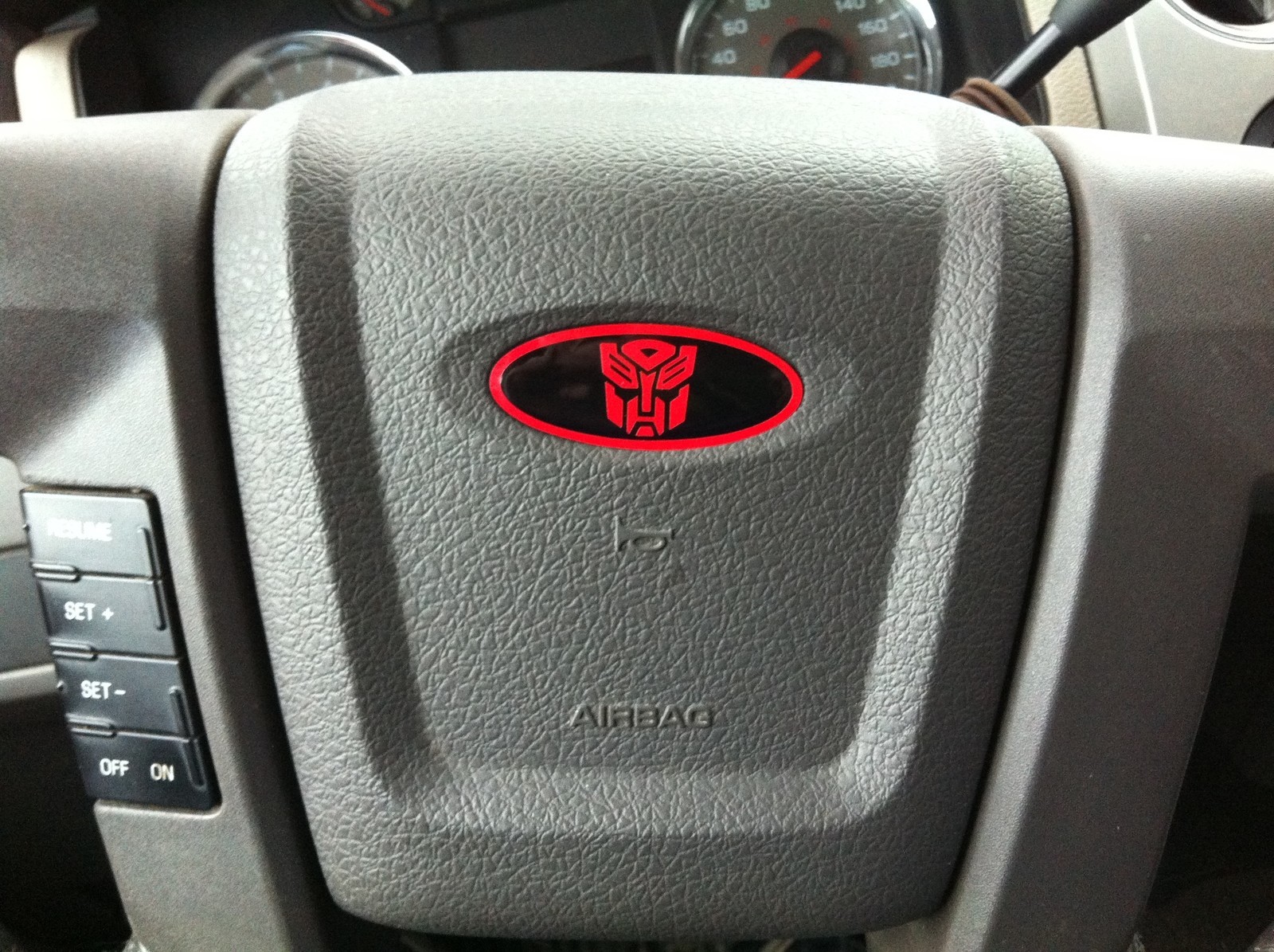TRANSFORMERS AUTOBOT Ford Steering Wheel Oval Emblem Decal Overlay | eBay