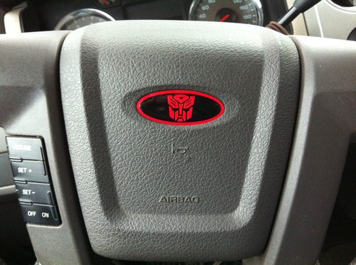 TRANSFORMERS AUTOBOT Ford Steering Wheel Oval Emblem Decal Overlay | eBay