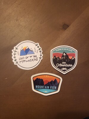 Mountain Hiking Sticker Decals (Set Of 3) | eBay