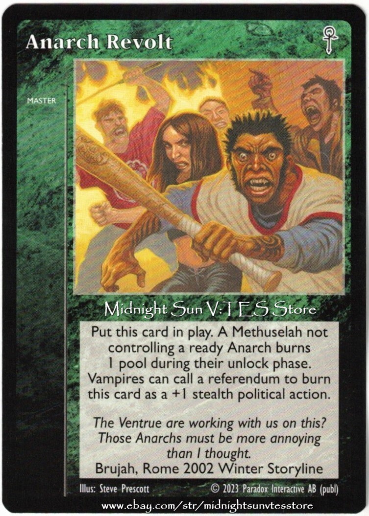 Anarch Revolt Fifth Edition V5 V:TES VTES Vampire CCG | eBay