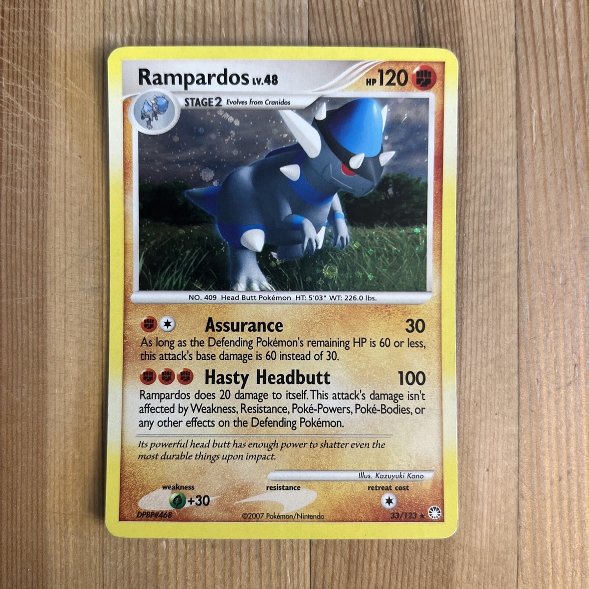 Pokemon Rampardos Card