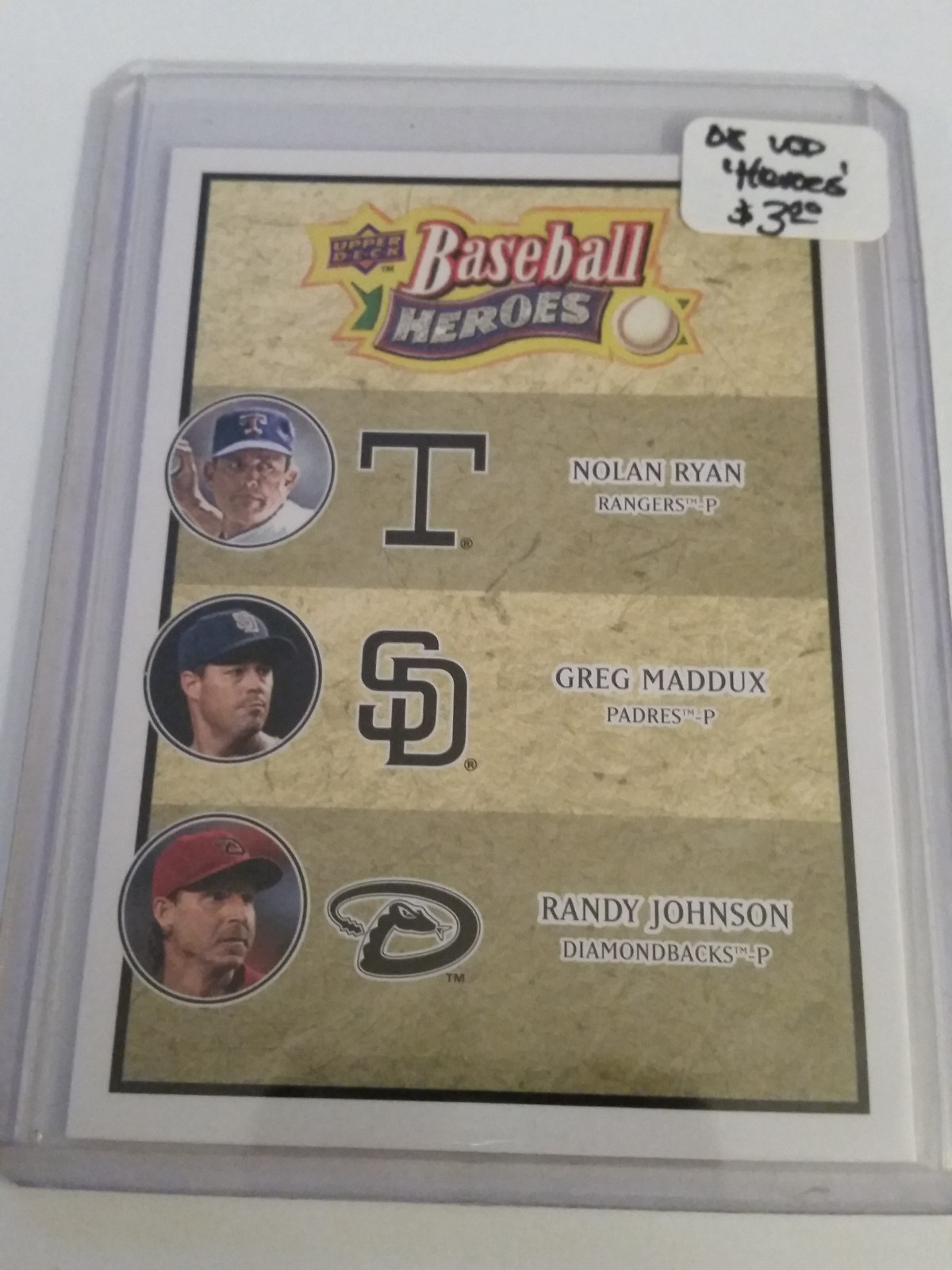 2008 Upper Deck Baseball Heroes - Nolan Ryan, Randy Johnson, Greg ...