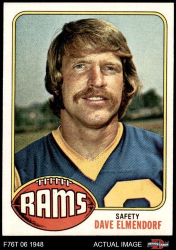 1976 Topps #196 Dave Elmendorf Lions Texas A&M 7 - NM | eBay